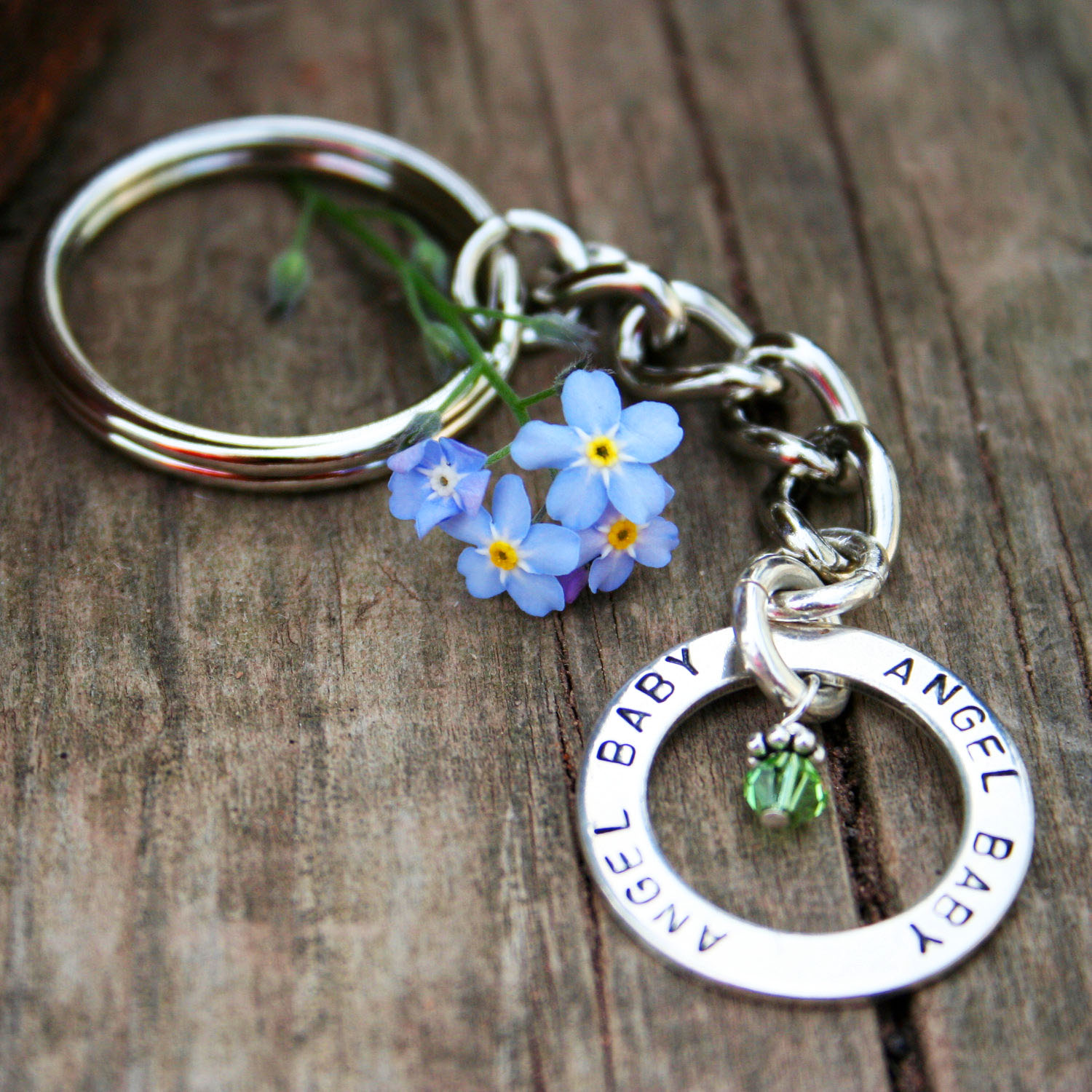 Angel Baby Affirmation Miscarriage Keychain