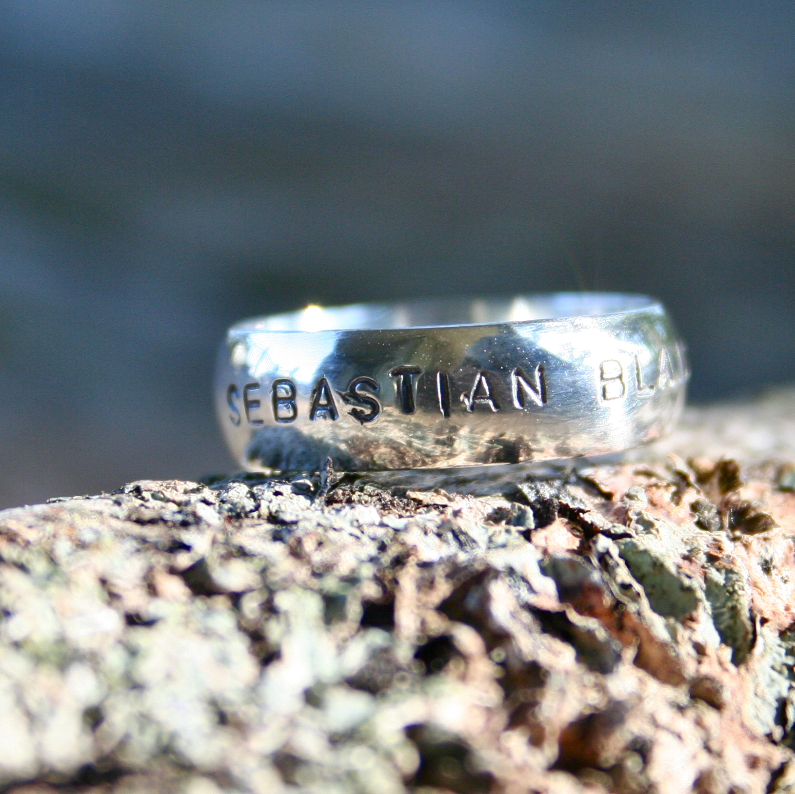 Rounded Edge Personalized Ring